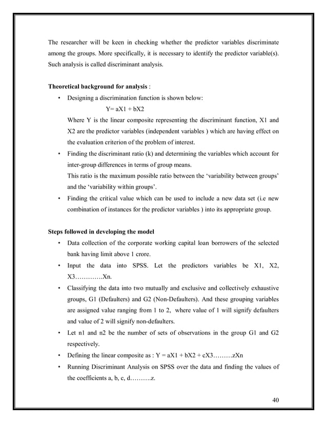 project on credit-risk-management | PDF | Business Accounting & Finance ...