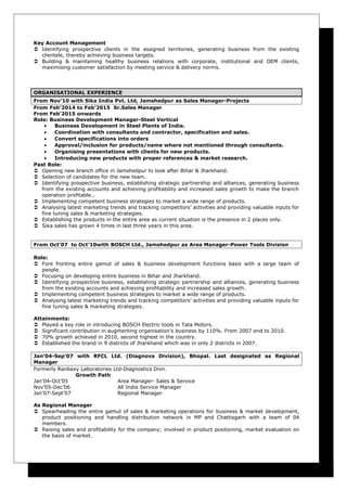 Resume DM | DOC | Business Administration | Business