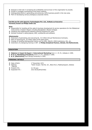 Resume DM | DOC | Business Administration | Business