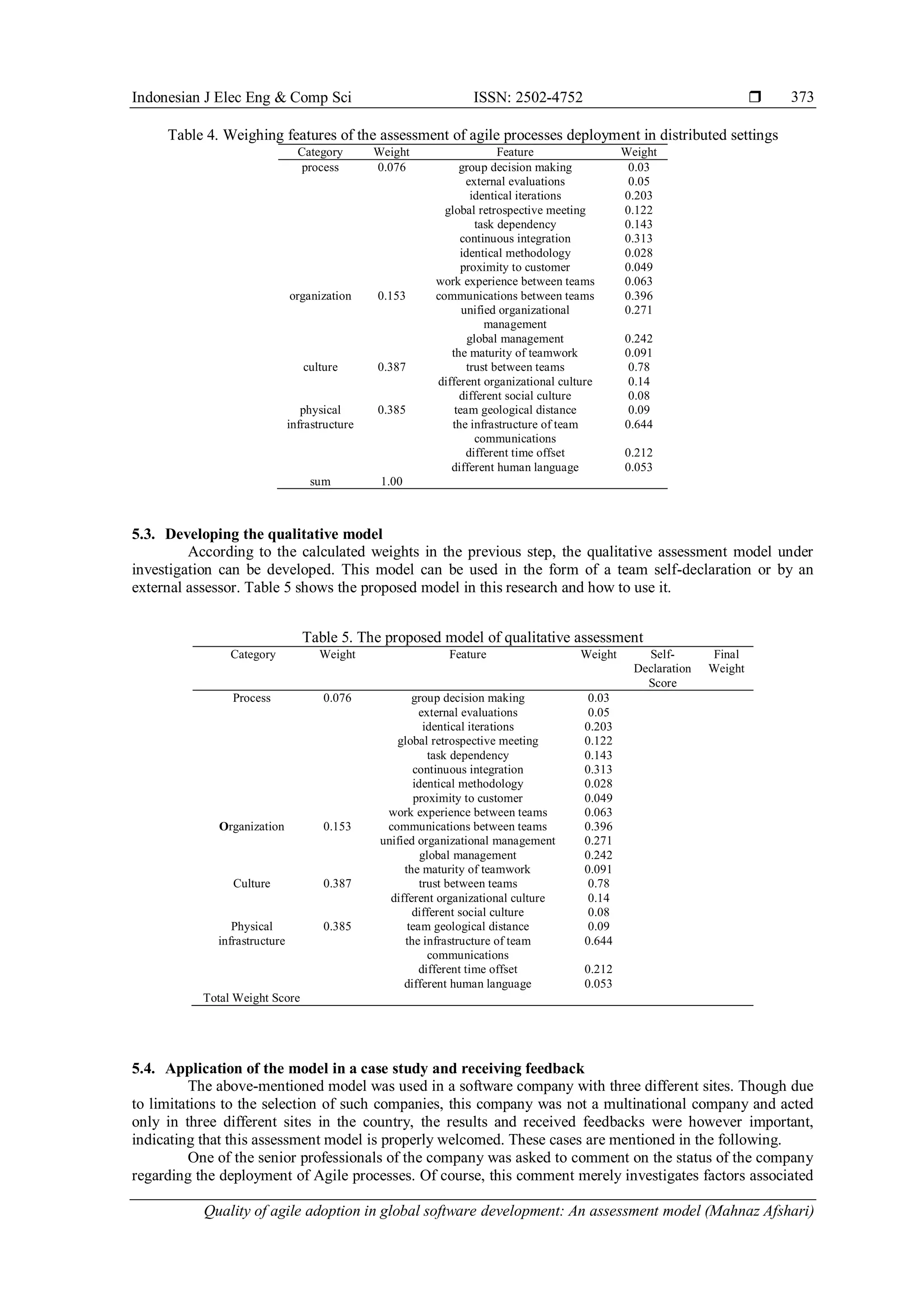 Quality of agile adoption in global software development: An assessment model | PDF | Computer ...