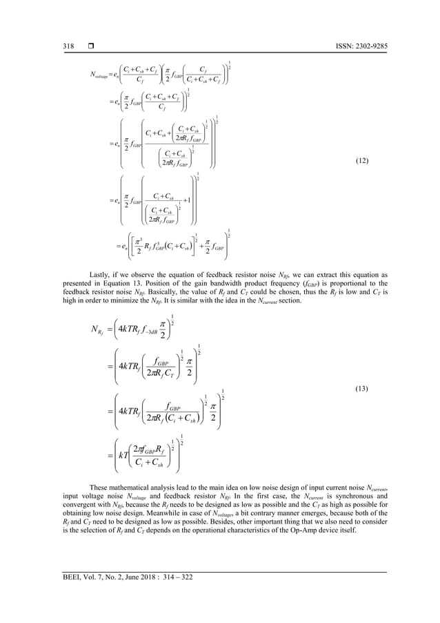 Noise and Bandwidth Consideration in Designing Op-Amp Based Transimpedance Amplifier for VLC | PDF