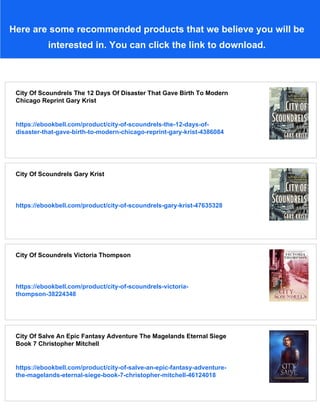 City Of Scoundrels The 12 Days Of Disaster That Gave Birth To Modern ...