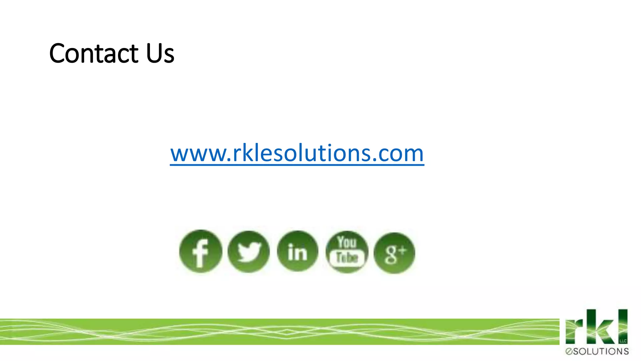 About RKL eSolutions PPT | PPTX