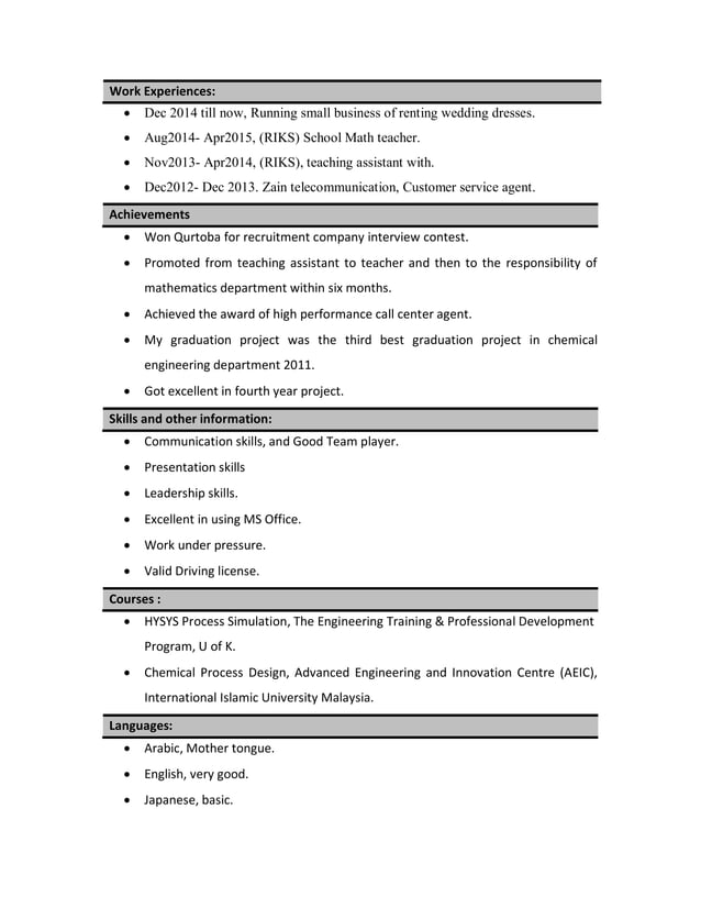 Salma Hashim CV | PDF