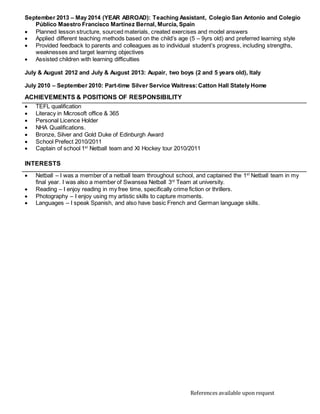 Kate McGregor CV | PDF