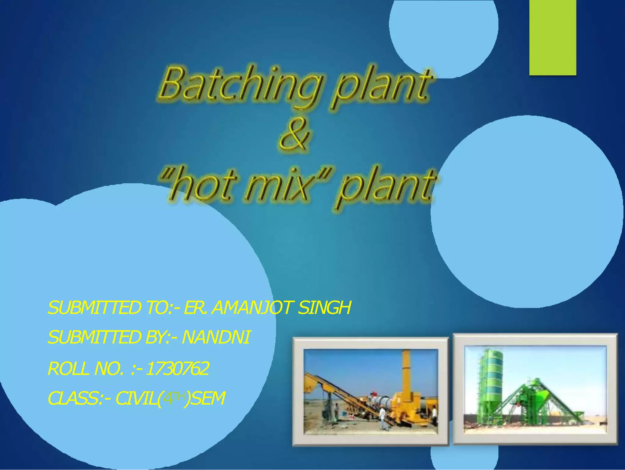 Batching Plant and Mixer | PPTX