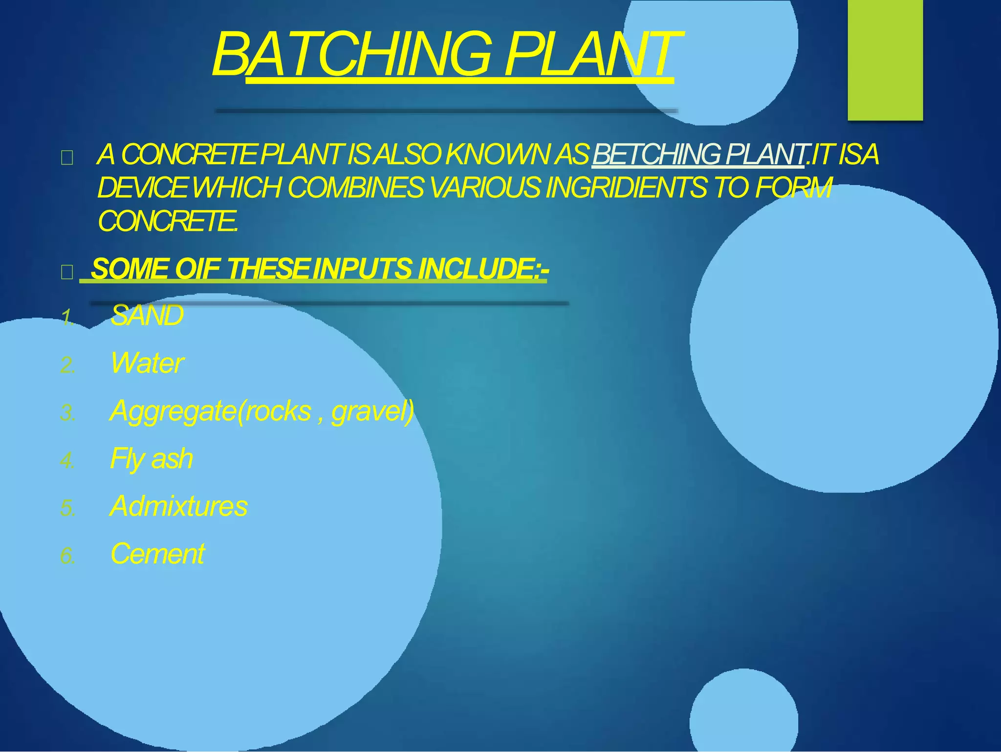 Batching Plant and Mixer | PPTX