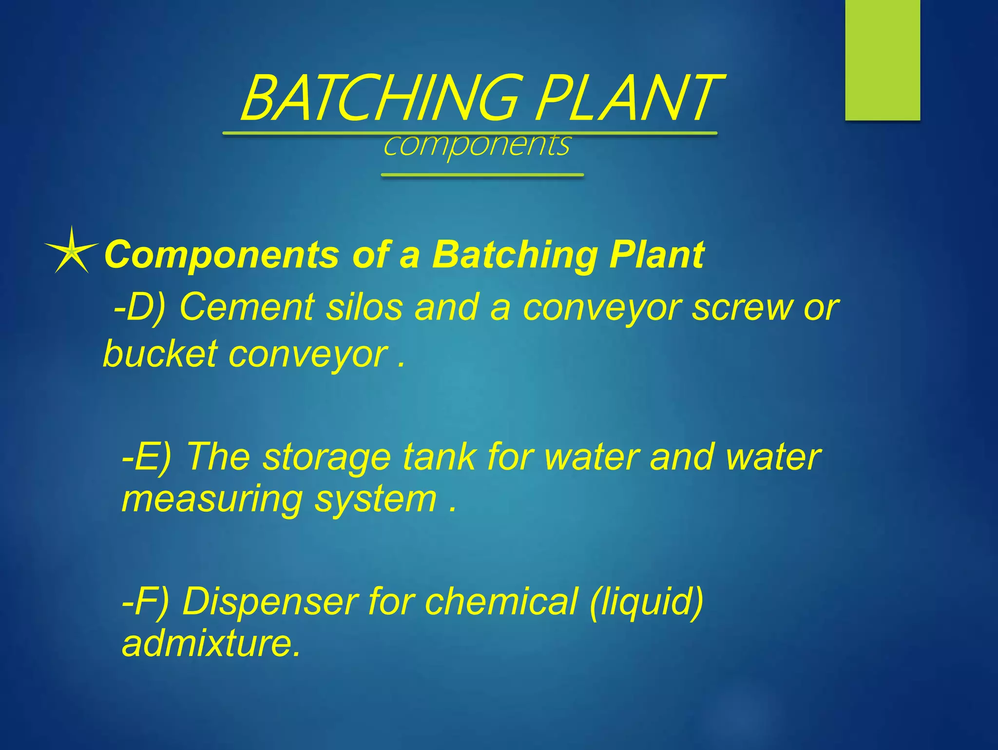batching plant and hot mix plant presentation | PPTX