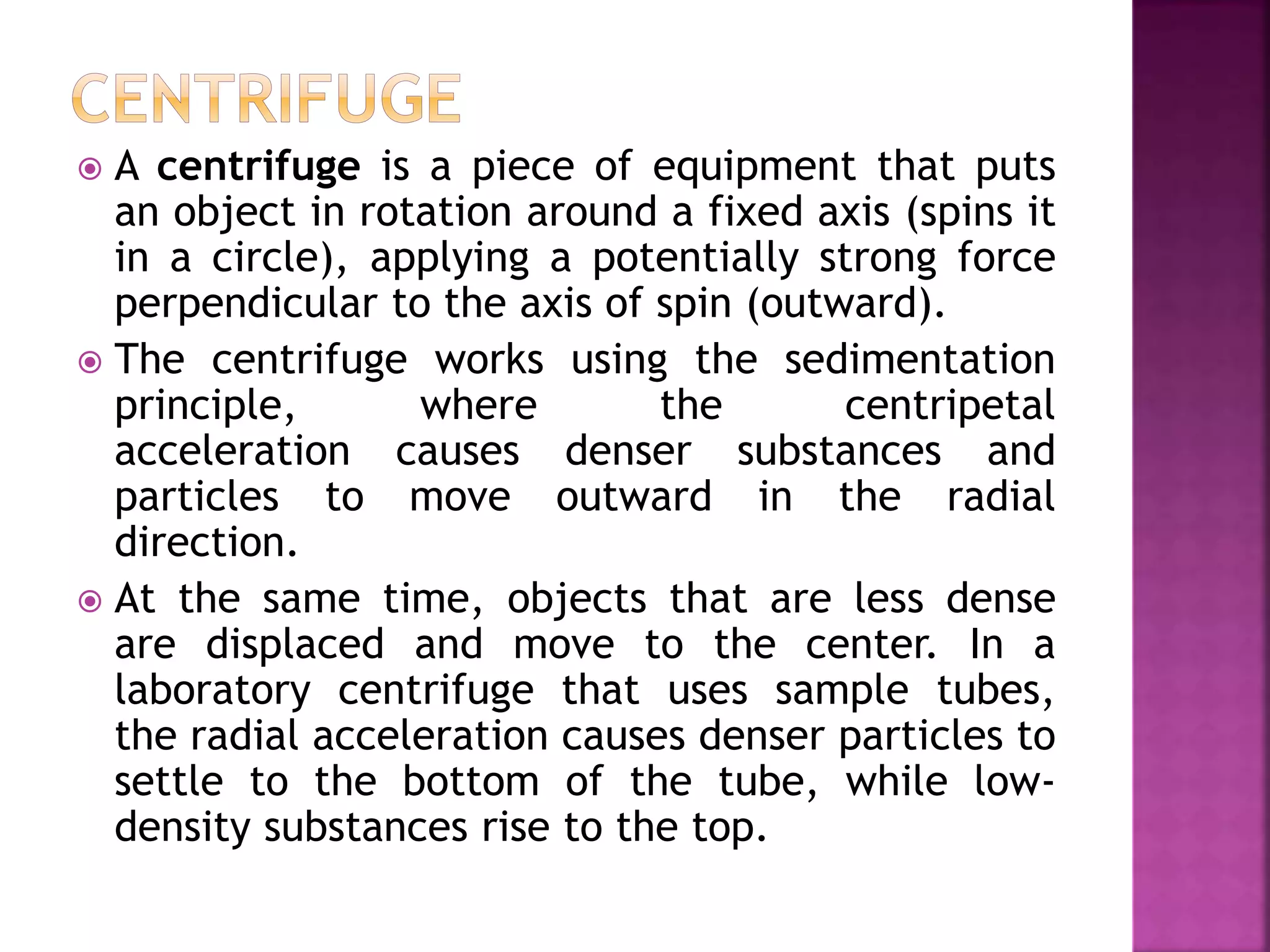 Centrifugation | PPTX
