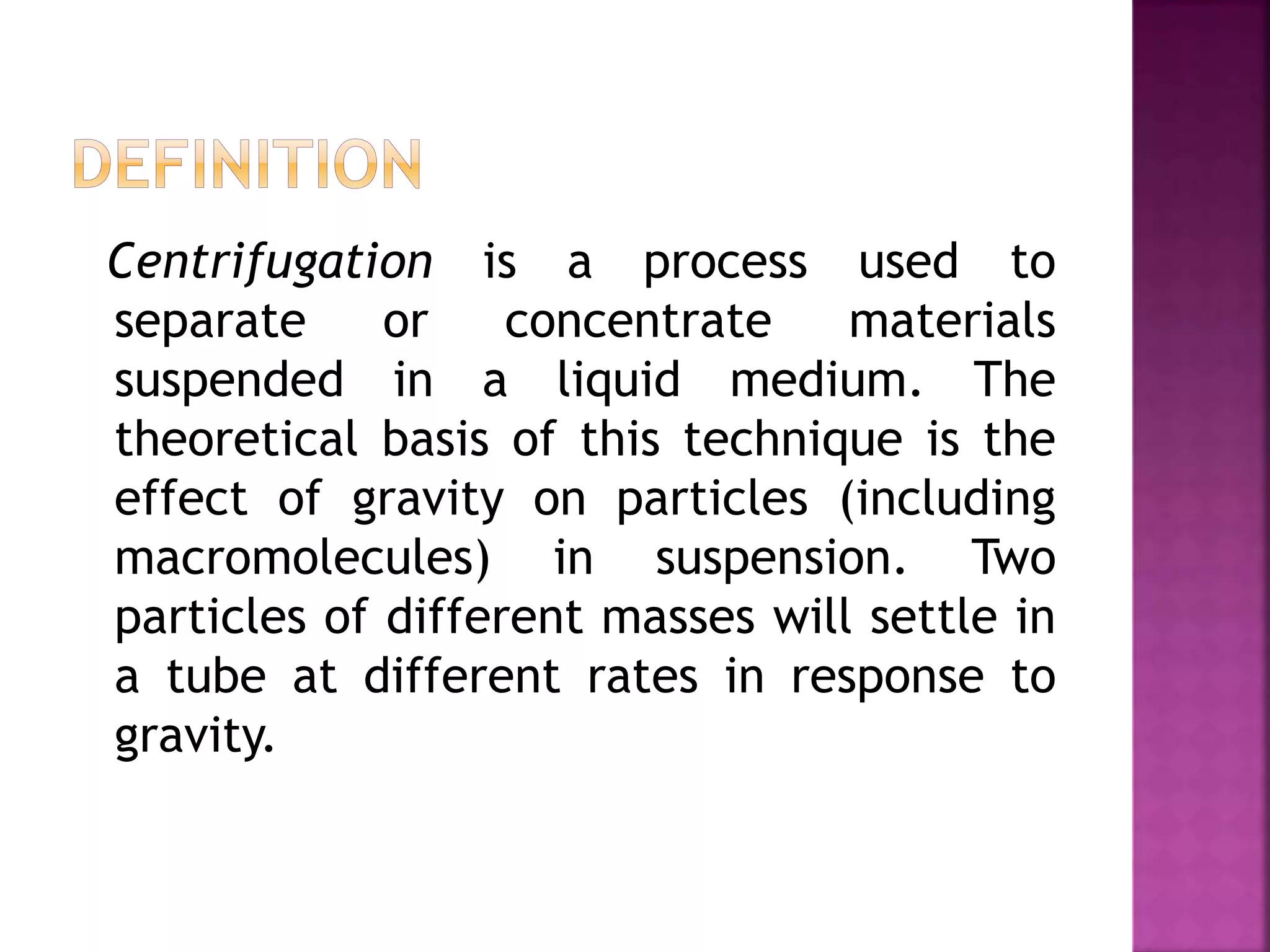 Centrifugation | PPTX