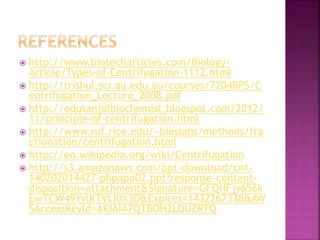 Centrifugation | PPTX