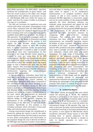 Implementation of High Speed & Area Efficient Modified Booth Recoder for Efficient Design of the ...