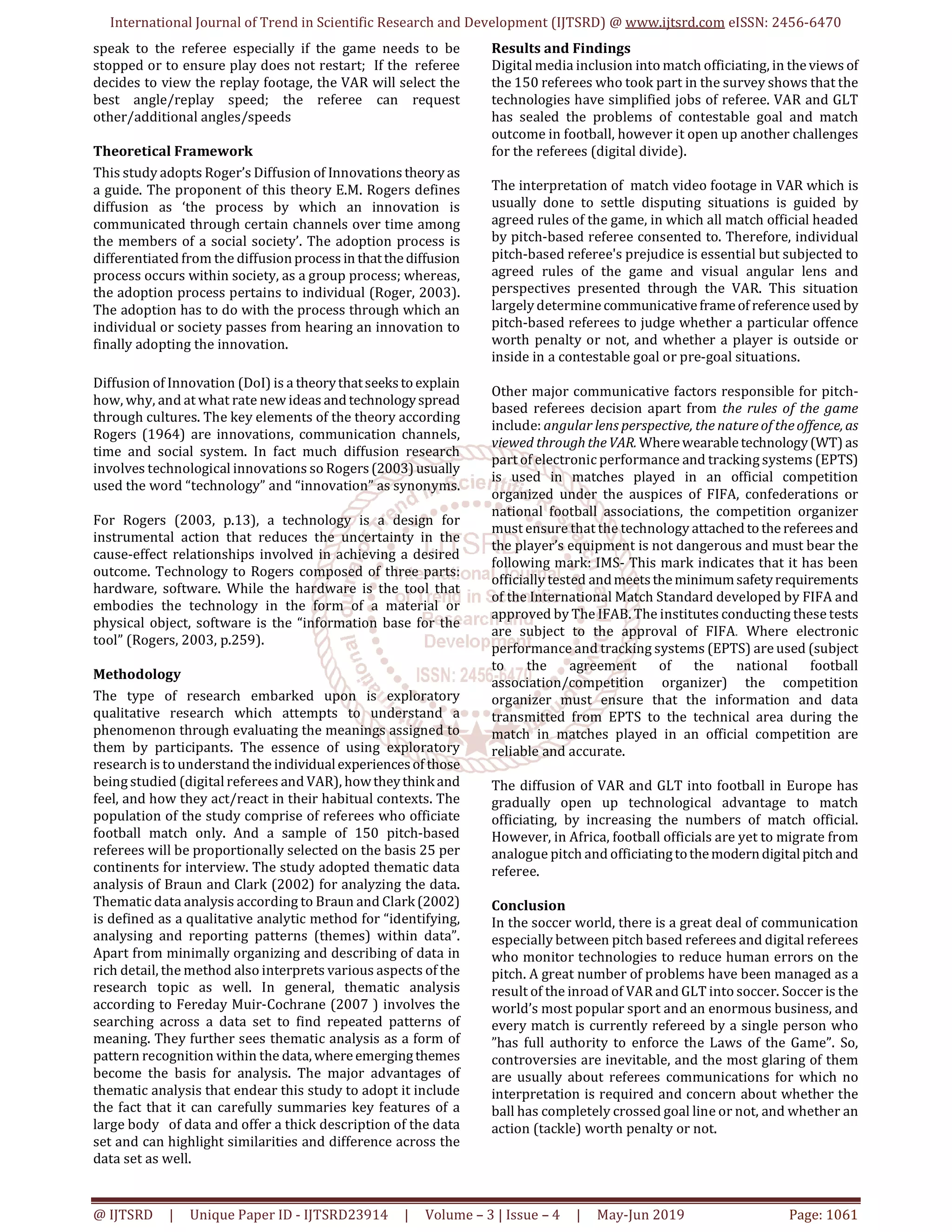 Interpreting Video Assistant Referee and Goal Line Technology ...