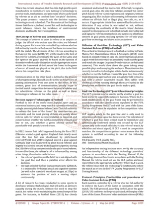 Interpreting Video Assistant Referee and Goal Line Technology ...