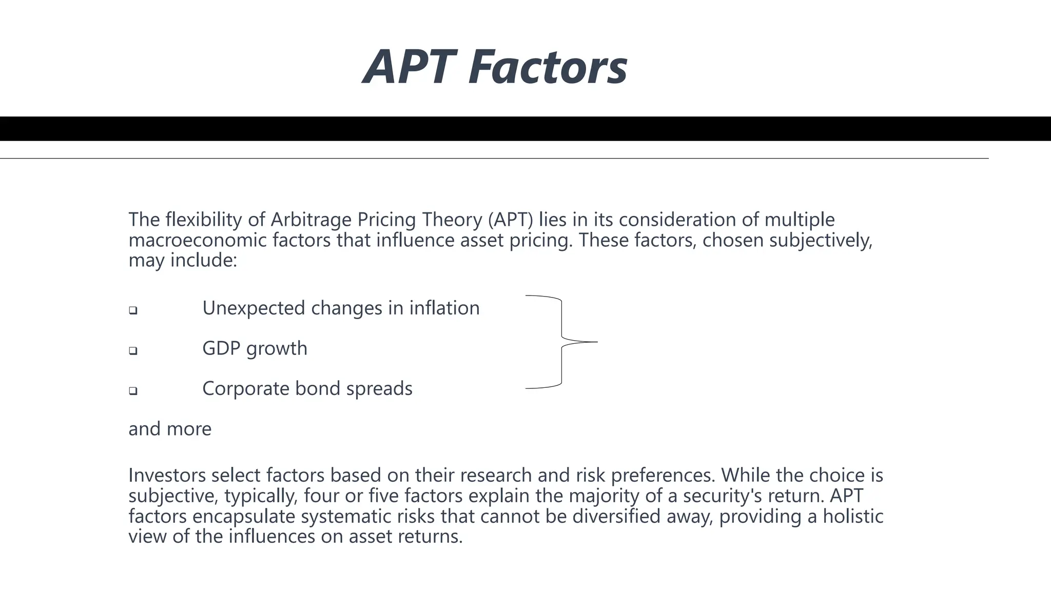 A PRESENTATION ON ARBITRAGE PRICING THEORY | PPTX