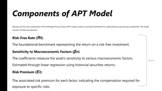 A PRESENTATION ON ARBITRAGE PRICING THEORY | PPTX