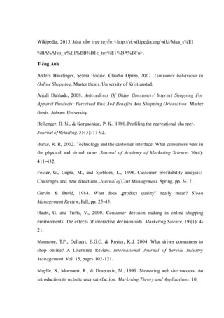 Luận văn: Nghiên cứu các yếu tố ảnh hưởng đến quyết định mua sắm trực ...