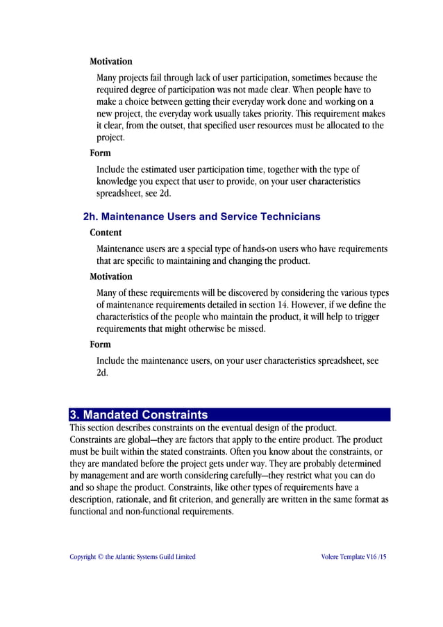 Volere Requirements Specification Template 16th Edition James Robertson ...