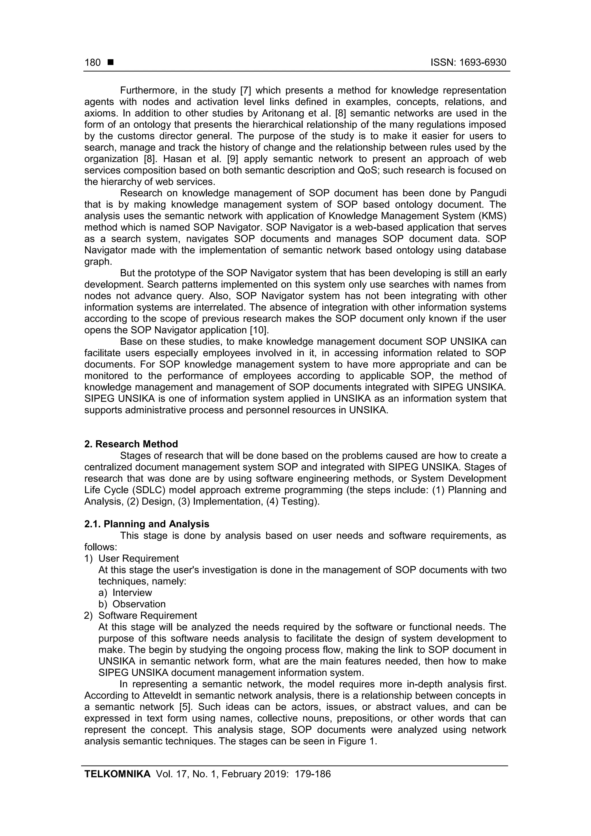 Knowledge management system SOP using semantic networks connected with ...