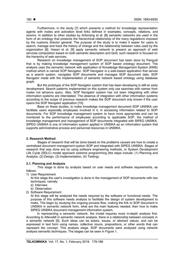 Knowledge management system SOP using semantic networks connected with ...