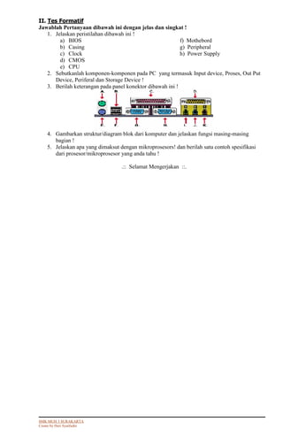 229352701 soal-soal-kelas-xtkj-merakit-pc | PDF