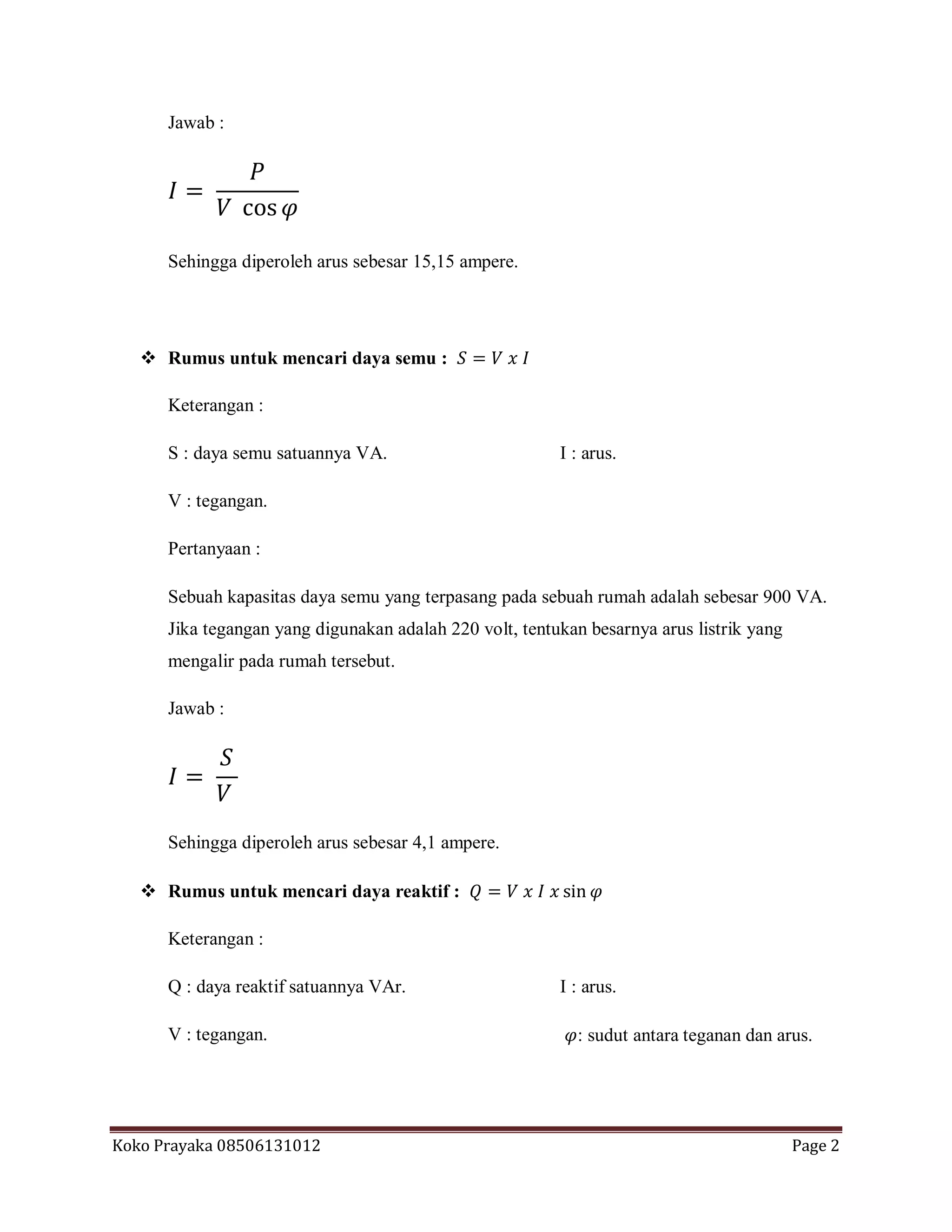 229716643 kumpulan-rumus-instalasi-listrik | PDF