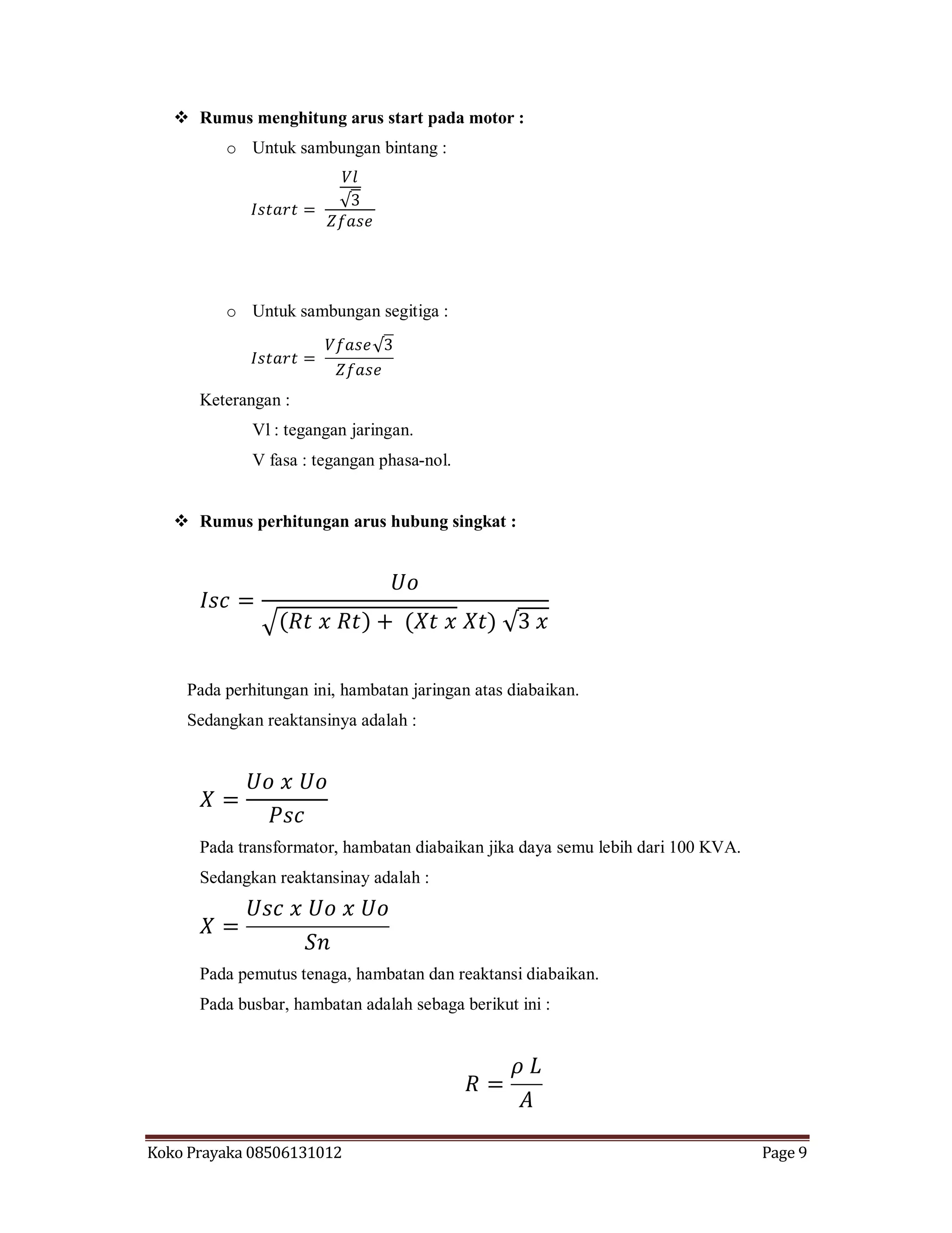 229716643 kumpulan-rumus-instalasi-listrik | PDF