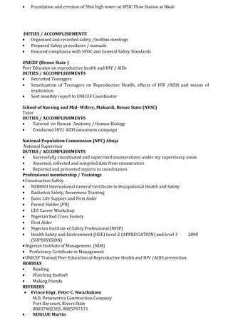 ONYEOCHA, KINGSLEY CHIMAOBI CV | DOC