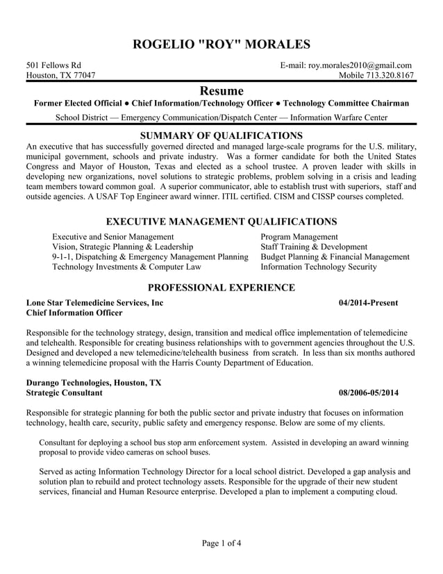 Roy Morales Resume | PDF