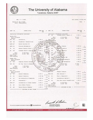 College Transcript | PDF