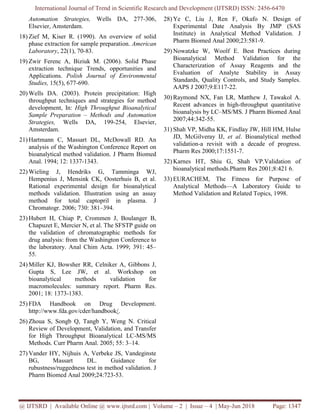 A General Review on Bioanalytical Method Development & Validation for LC-MS/MS | PDF