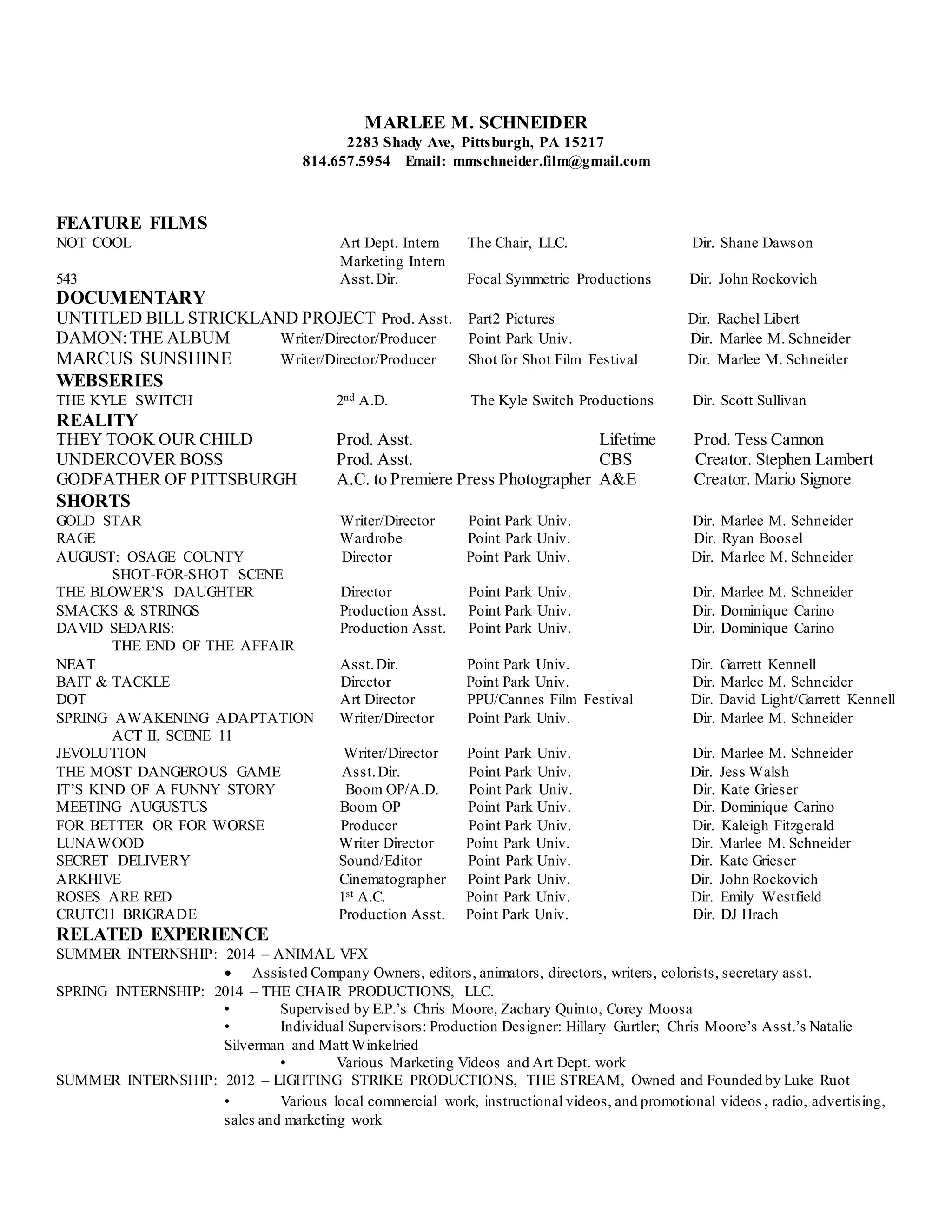 RESUME2015_Schneider | DOCX