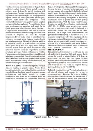 Evaluation of Design Mix Bituminous Concrete using Plastic Waste in ...