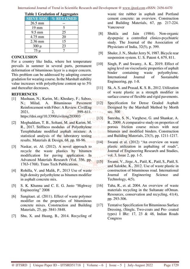 Evaluation of Design Mix Bituminous Concrete using Plastic Waste in ...