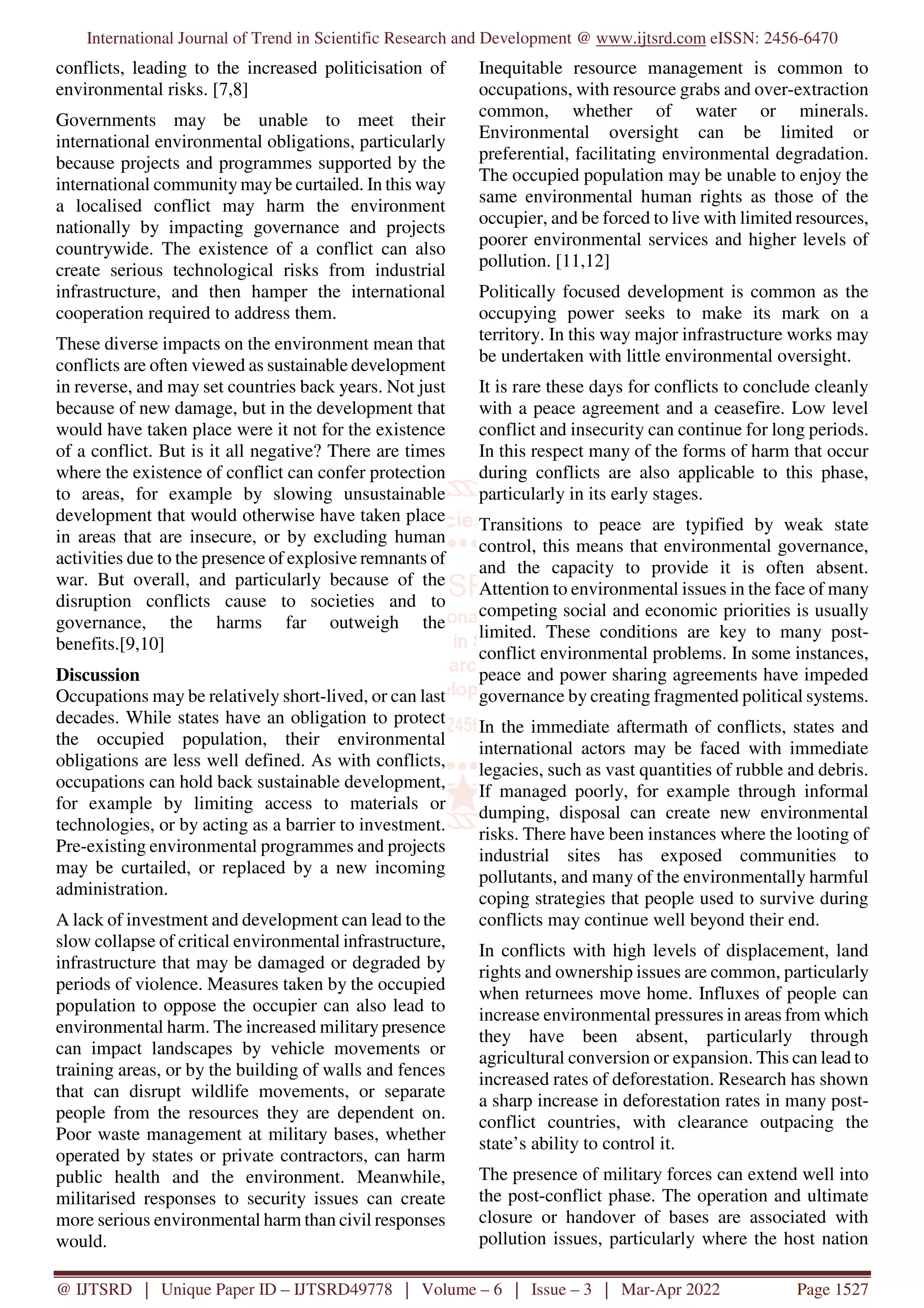 Impact of War on Environment | PDF