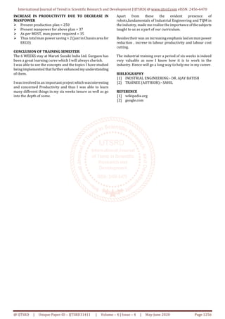 Project Report on Maynard Operation Sequence Technique | PDF