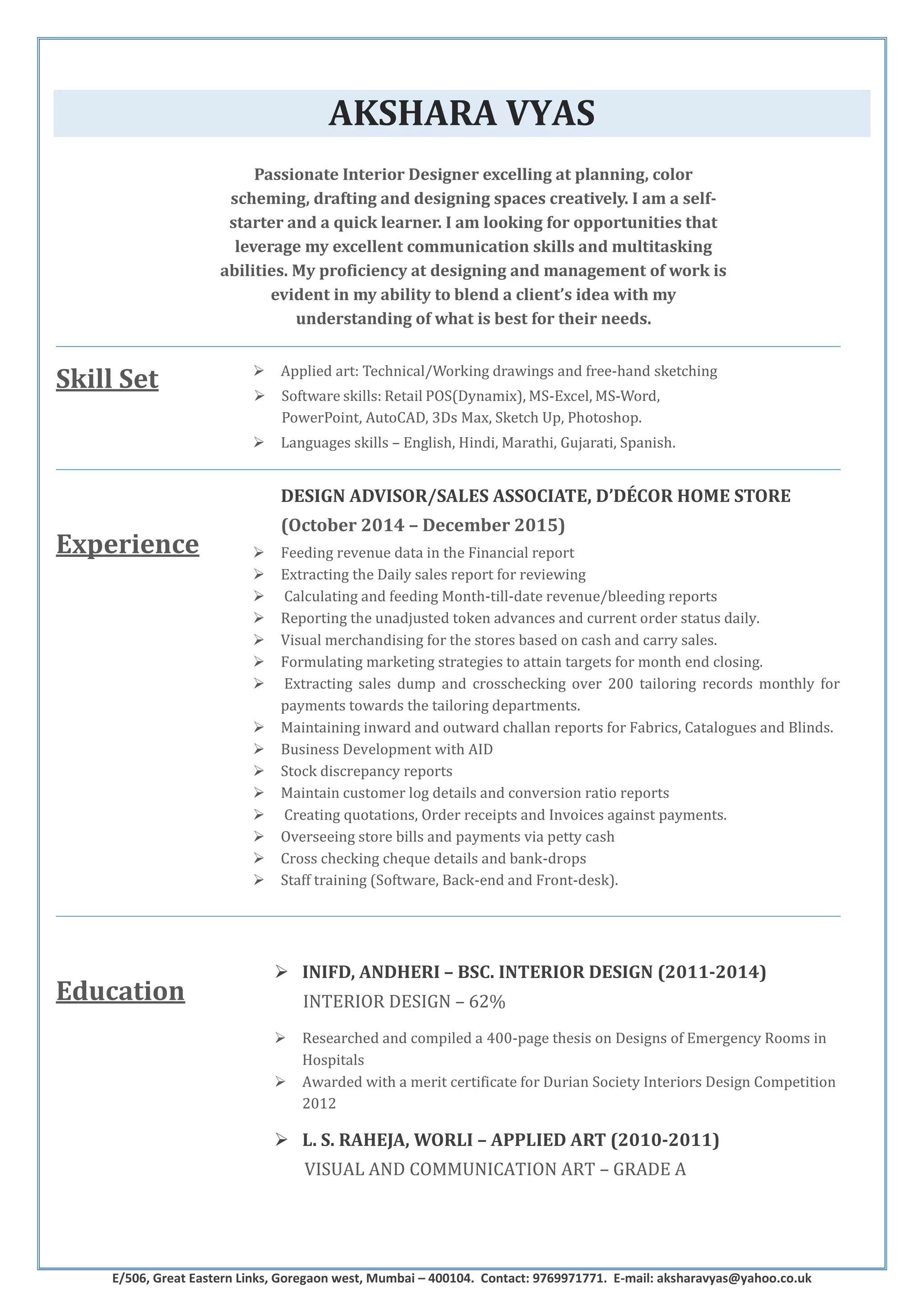 RESUME FINAL - Main Copy | PDF