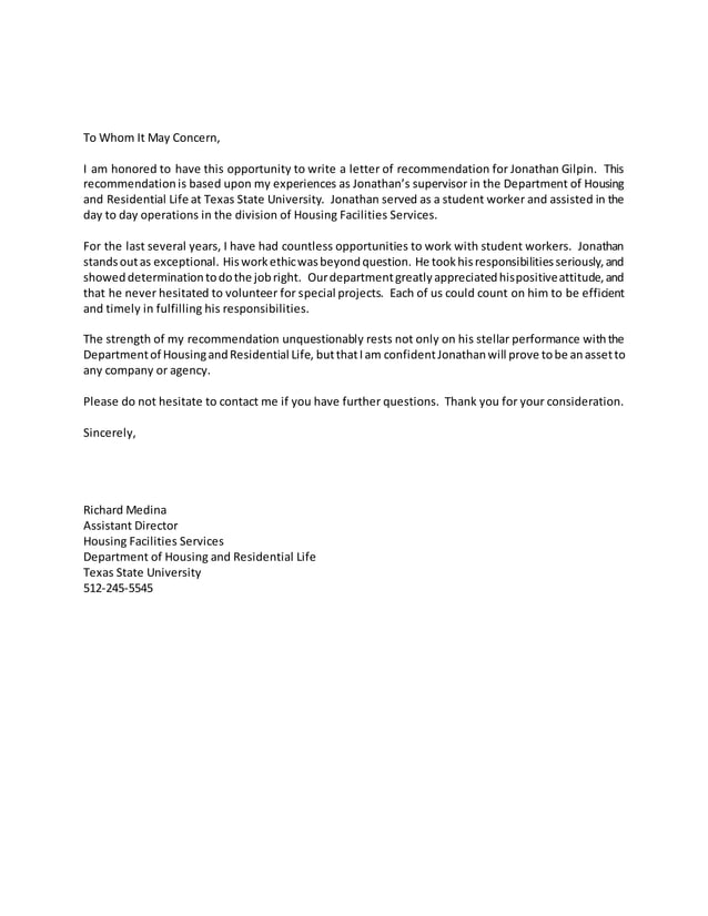 Letter of Recommendation - Jonathan | DOCX