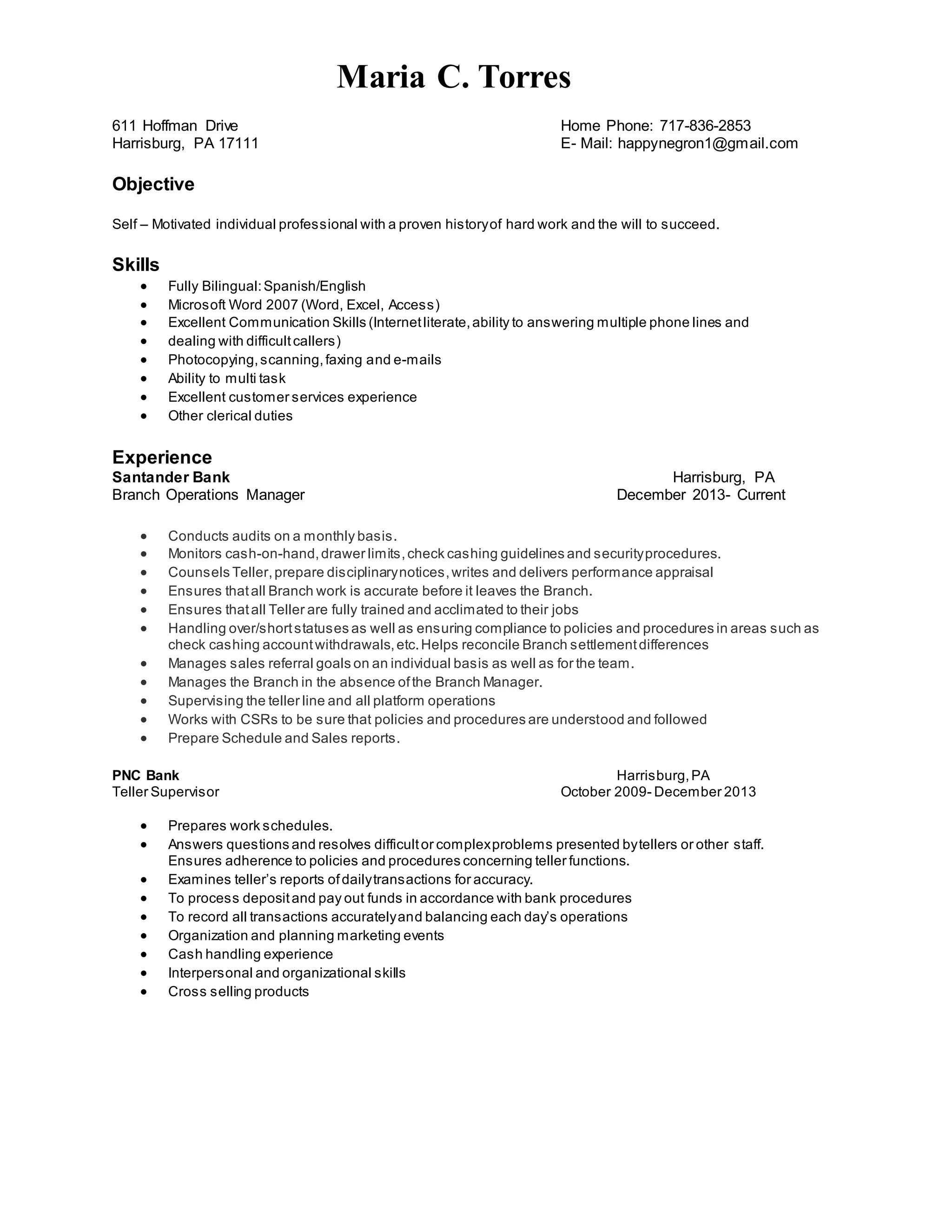 maria Resume | DOCX