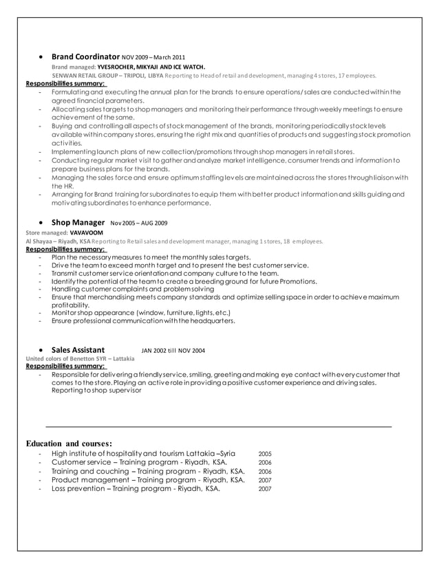 Resume of Shadi Safwar | PDF | Free Download