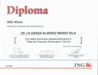DIPLOMA ING TALLER FINANZAS PERSONALES C2 | PDF