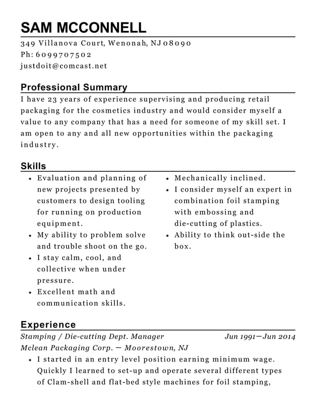 Sam Resume 1 | PDF