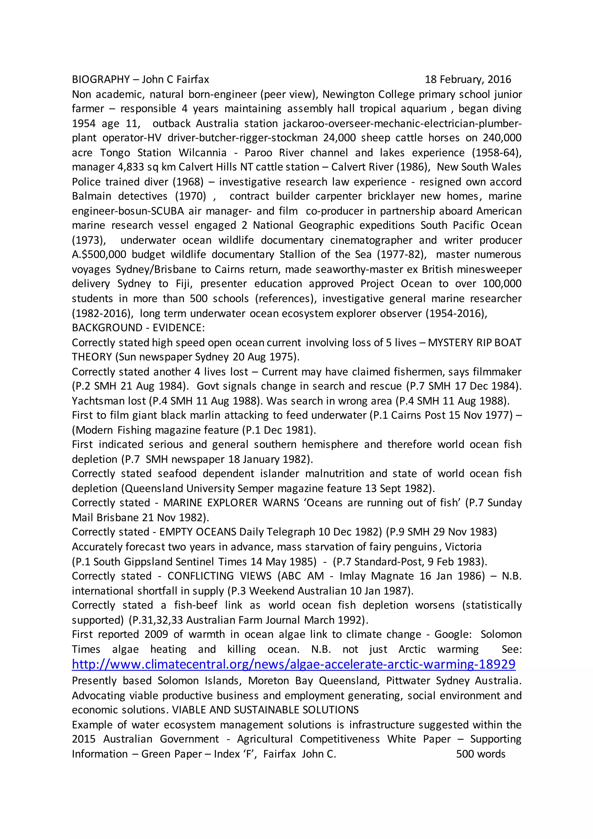 BIO - John C Fairfax | DOCX