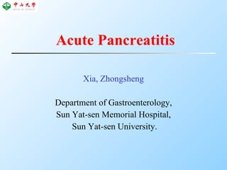 22 acute pancreatitis | PPT | Digestive Disorders | Diseases and Conditions