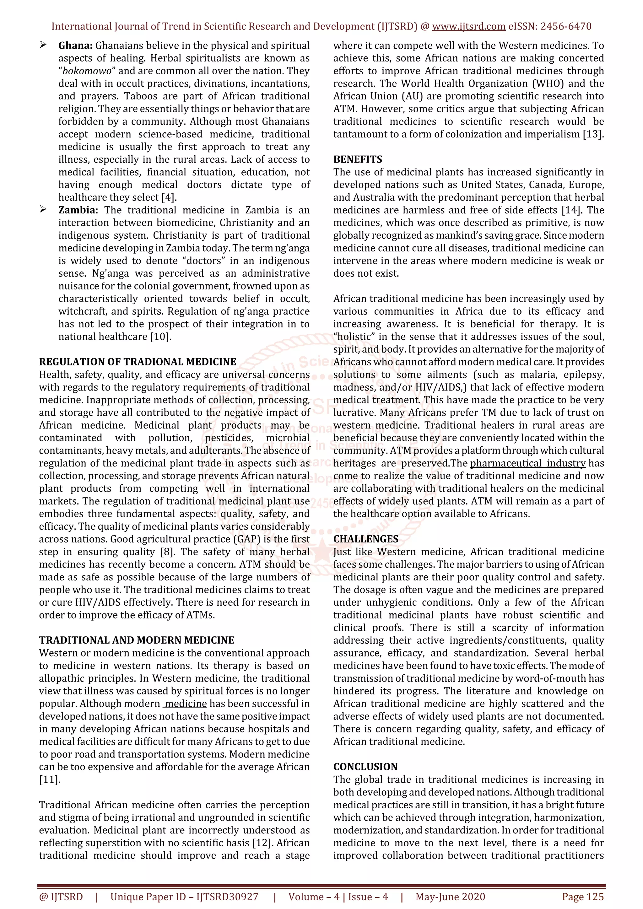 African Traditional Medicine A Primer | PDF