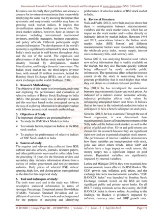 Analysis of Selective Indices of BSE Stock Market in India A Review | PDF