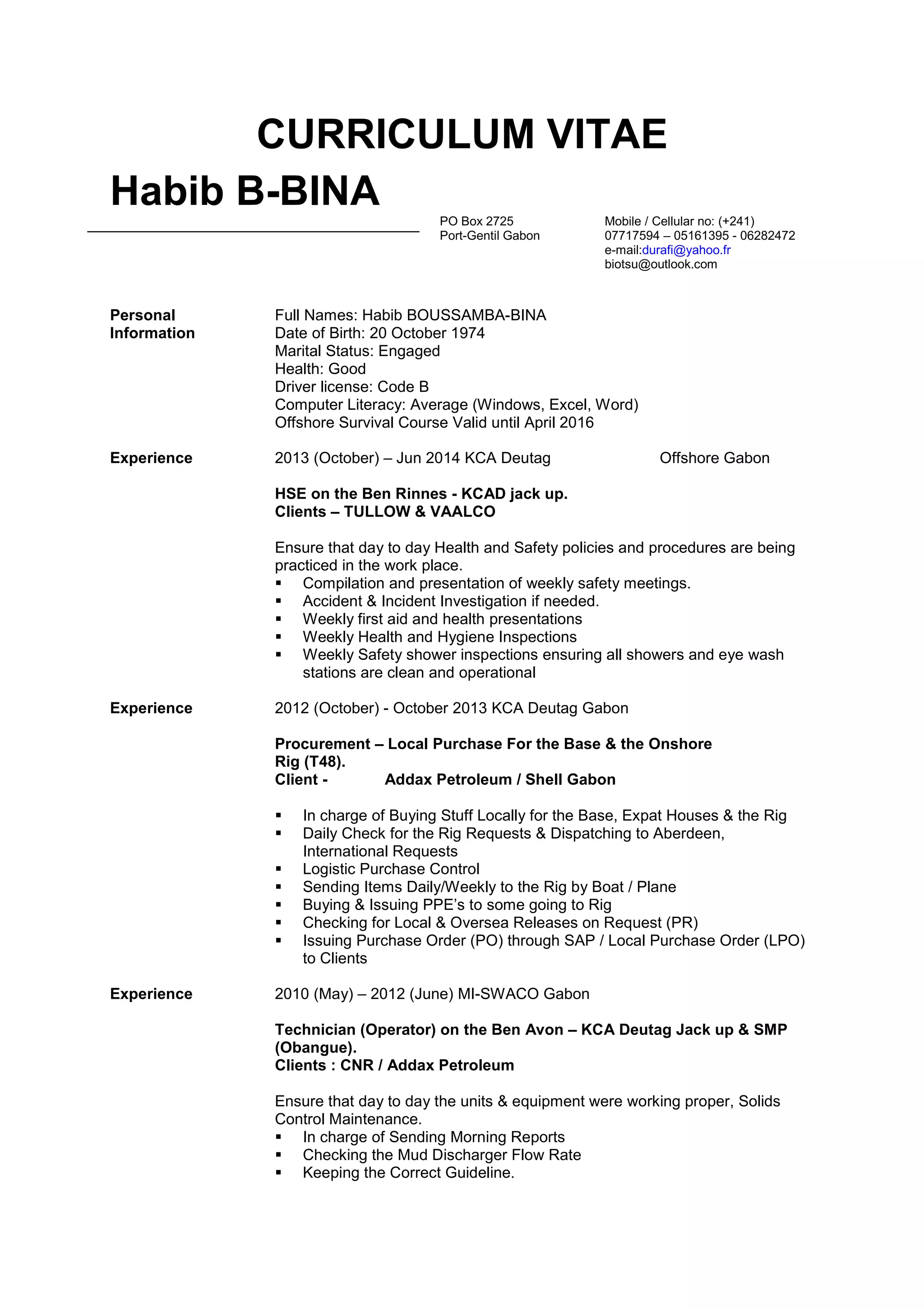 CV HABIB pdf | PDF | Business | Business and Finance