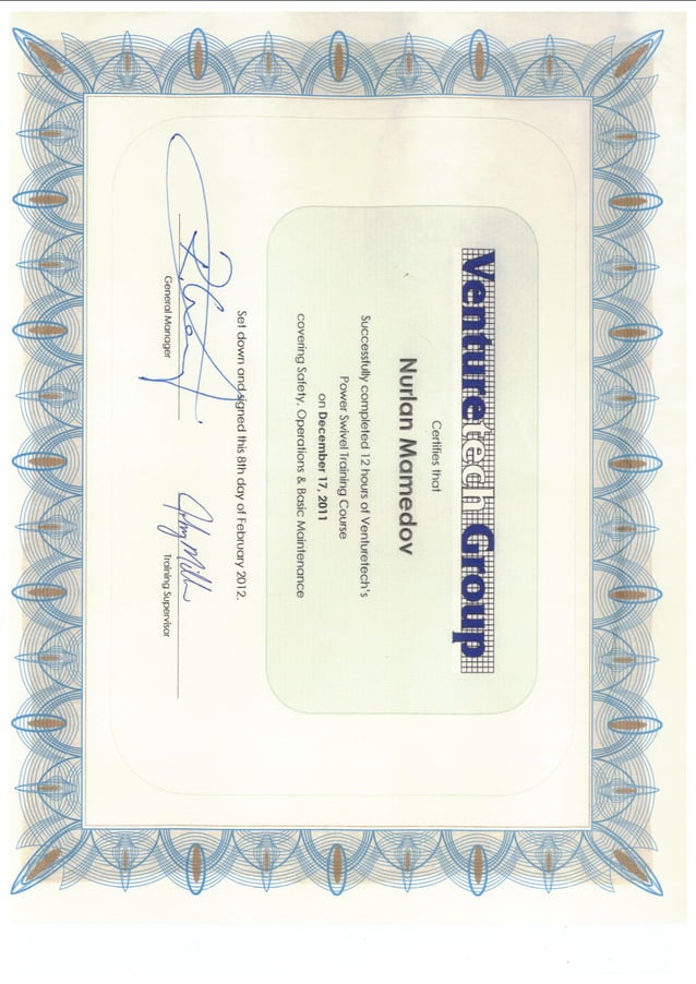 Certificate of Venturetech Group | PDF