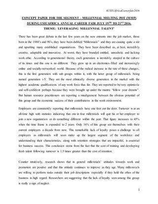 Millennials Concept Paper | DOCX | Career Planning | Careers