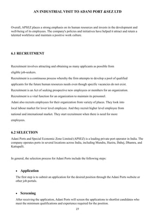 Adani Port report | DOCX